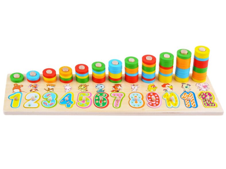 Colorful wooden puzzle with numbers – Toyzee