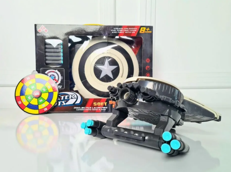 Captain America’s Shield Launcher With Soft Bullets – Toyzee