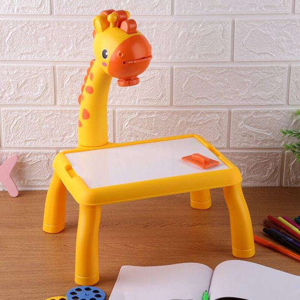 Giraffe Projection Painting Table with Music (Large Size) – Toyzee