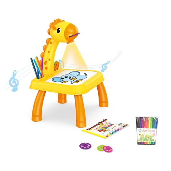 Giraffe Projection Painting Table with Music (Large Size) – Toyzee