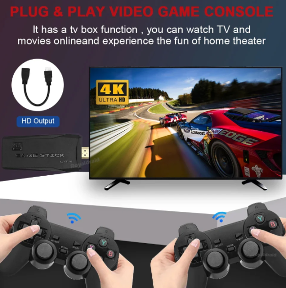 M8 4K Video Game Console 64G Built-in 20000 Games Retro Handheld Game ...
